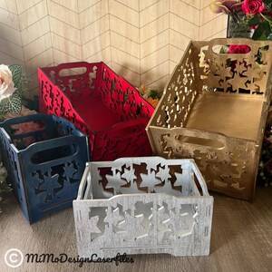 Stacking Stars Pattern Boxes Crates, Baskets for Personalization ...