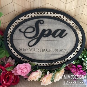 Oval Spa Rattan Frame Sign / Door Hanger Farmhouse Style, Blank Frame ...