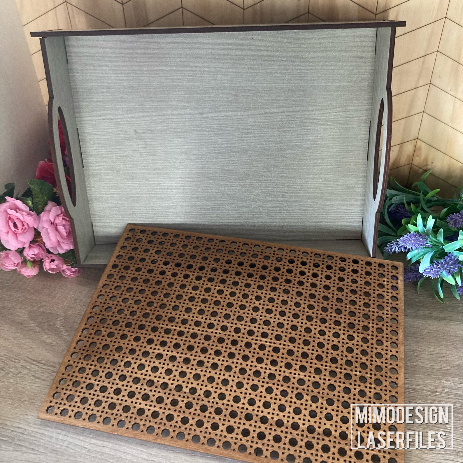 Rattan Inlay (ADD ON) for Decorative Home Decor Trays With ...