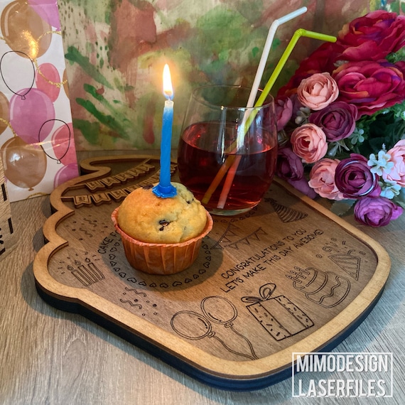 Happy Birthday Treat Tray for Cupcakes Cake Drinks ALL - Etsy