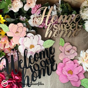 Magnolias Corner Add on for Square Signs, Doorhangers Etc. Incl. 2 ...