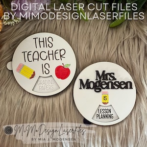 Rotating & Spinning Teachers Sign With 6 Status Messages for the Door ...