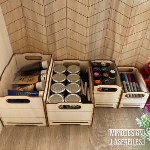 Basic Shiplap Stacking Boxes Crates for Storage & Organization 4 Sizes ...