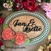 Beaded Frame Sign With 3D Layered Peonies - Home Sweet Home Text and ...
