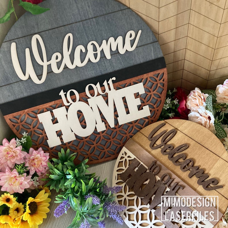 Oversized Split Signs Door Hangers Chainmail Pattern 4 Sizes - Etsy