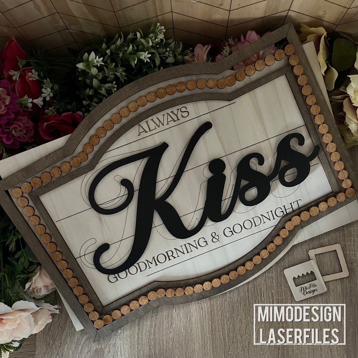 Bedroom Beaded Frame Sign / Door Hanger Farmhouse Style Blank - Etsy