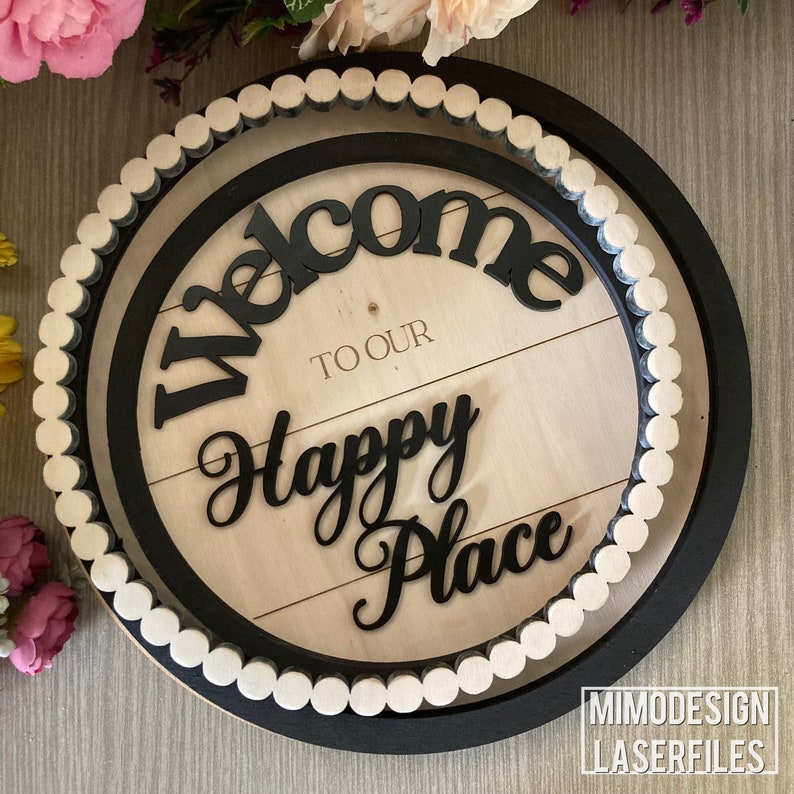 Bundle of Home Themed Beaded Frame Signs Farmhouse Style, Blank Frame ...