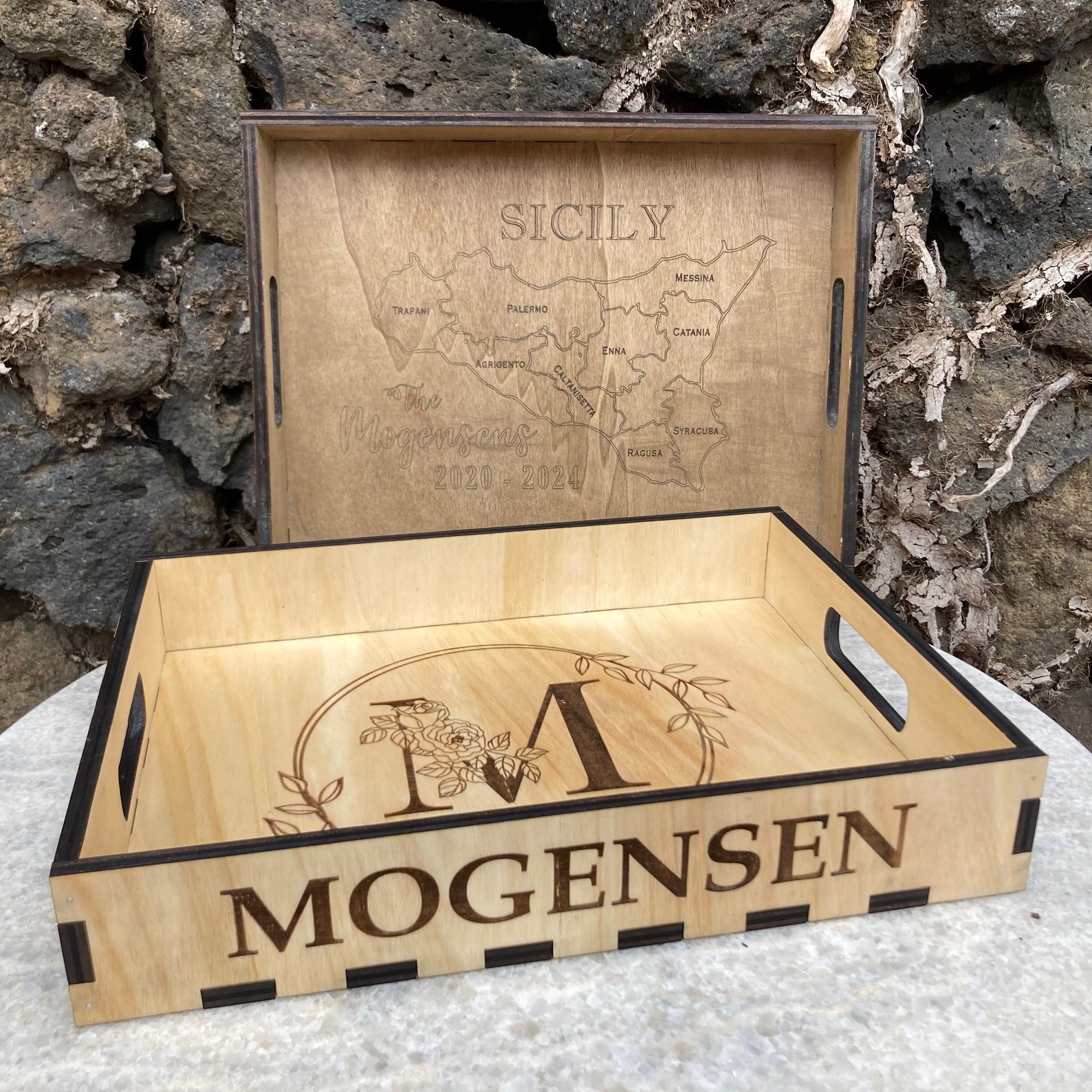 Serving Tray for Engraved Personalization High Edges - Etsy