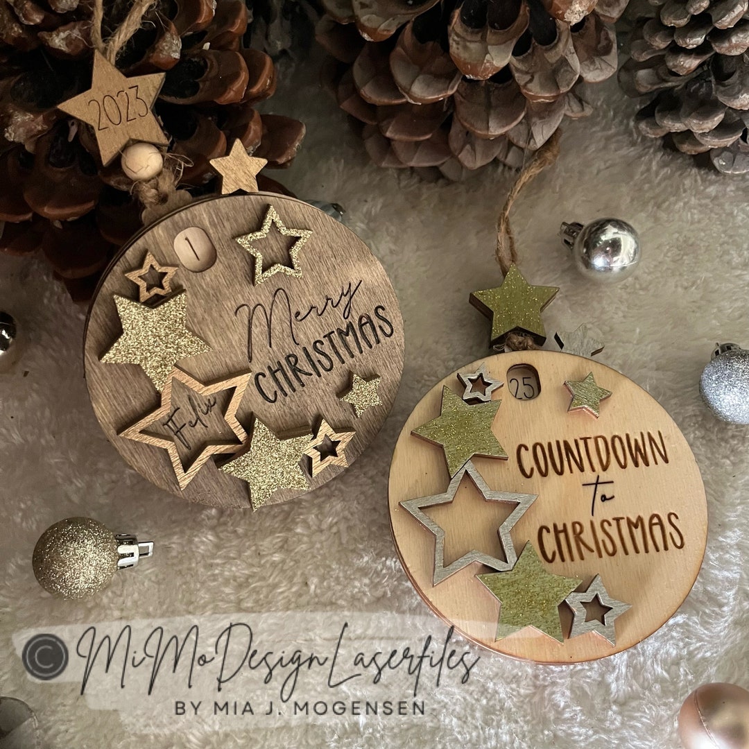 Stars Countdown / Advent Calender Counting & Sliding Ornament - With ...