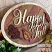 Happy Fall Boho Wood Quilted Sign Door Hanger Farmhouse Style - Etsy
