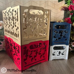 Stacking Stars Pattern Boxes Crates, Baskets for Personalization ...
