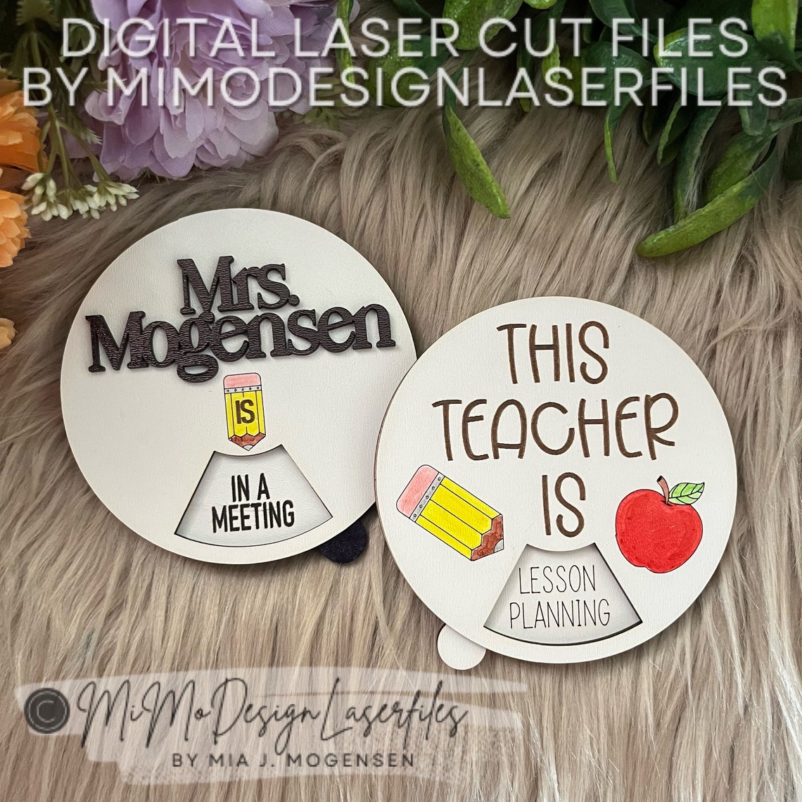 Rotating & Spinning Teachers Sign With 6 Status Messages for the Door ...