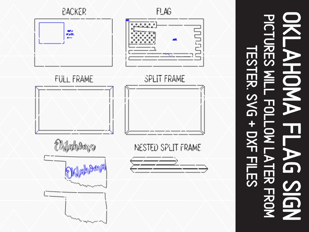 OKLAHOMA State Flag Sign With the American Flag + Frames, Easy to Make ...
