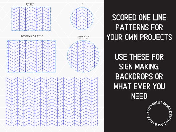 Scored One Line Design for Sign Backings Backdrops Diy - Etsy