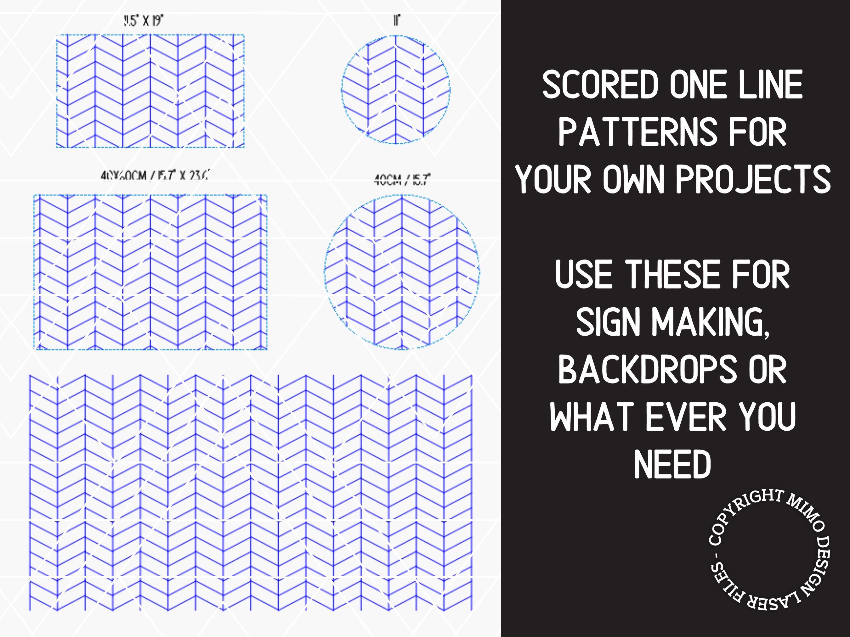 Scored One Line Design for Sign Backings Backdrops Diy - Etsy