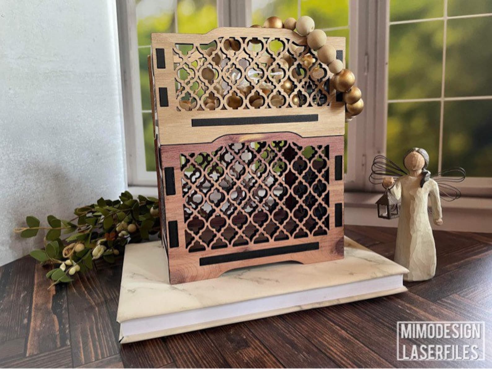 Stacking Arabesque Pattern Boxes Crates, Baskets for Personalization ...