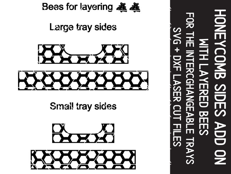 Honeycomb Sides (ADD ON) for the Serving / Home Decor Trays - Matches ...