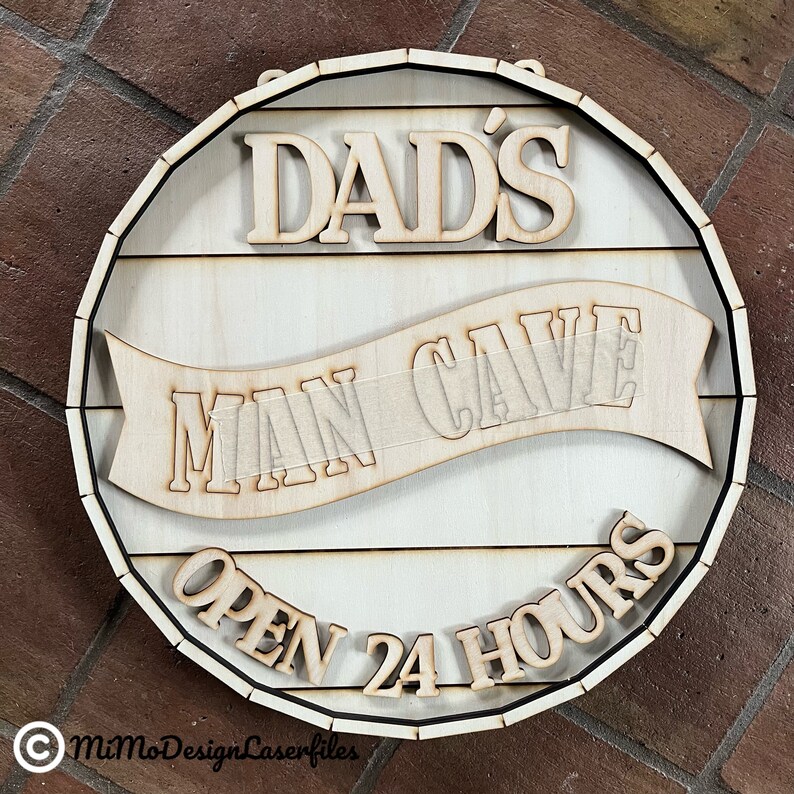 Oversized Faux Barrel Top Man Cave Sign Split Sign for 3 - Etsy