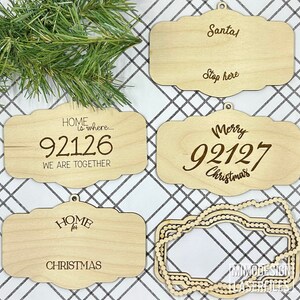 Beaded Frame ZIP / Name Christmas Ornaments Farmhouse Style for Names ...