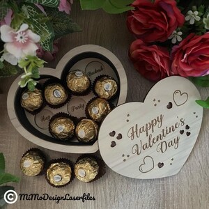 Heart Shaped Chocolate Candy Box With Surprise Tasks for Valentines Day ...