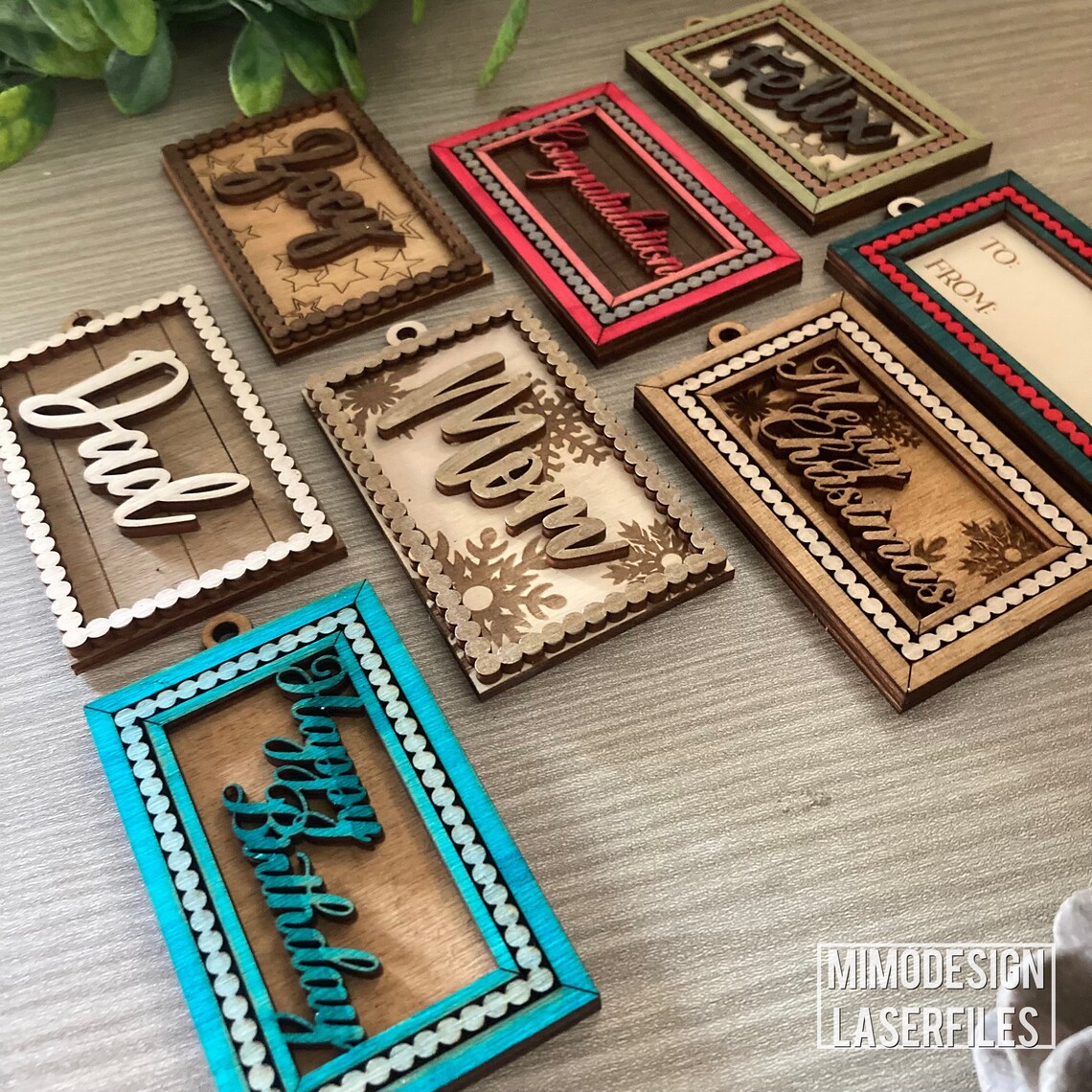 Beaded Frame Tags for Christmas Birthday Celebrations - Etsy