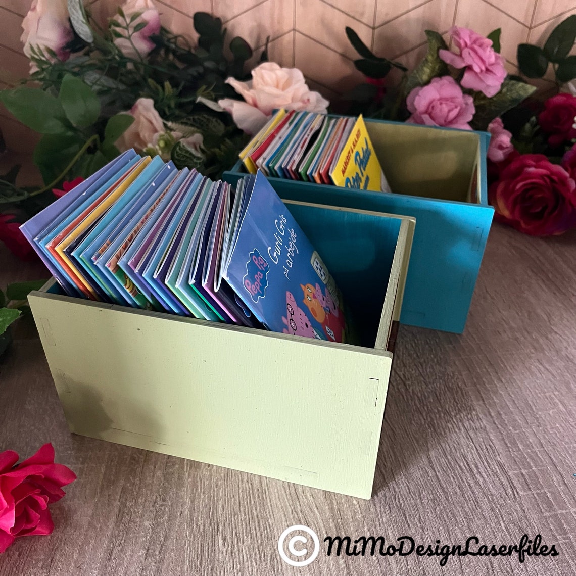 Mini Box / Crate for Small Kids Books, Gifts, Decor, Storage Etc With ...