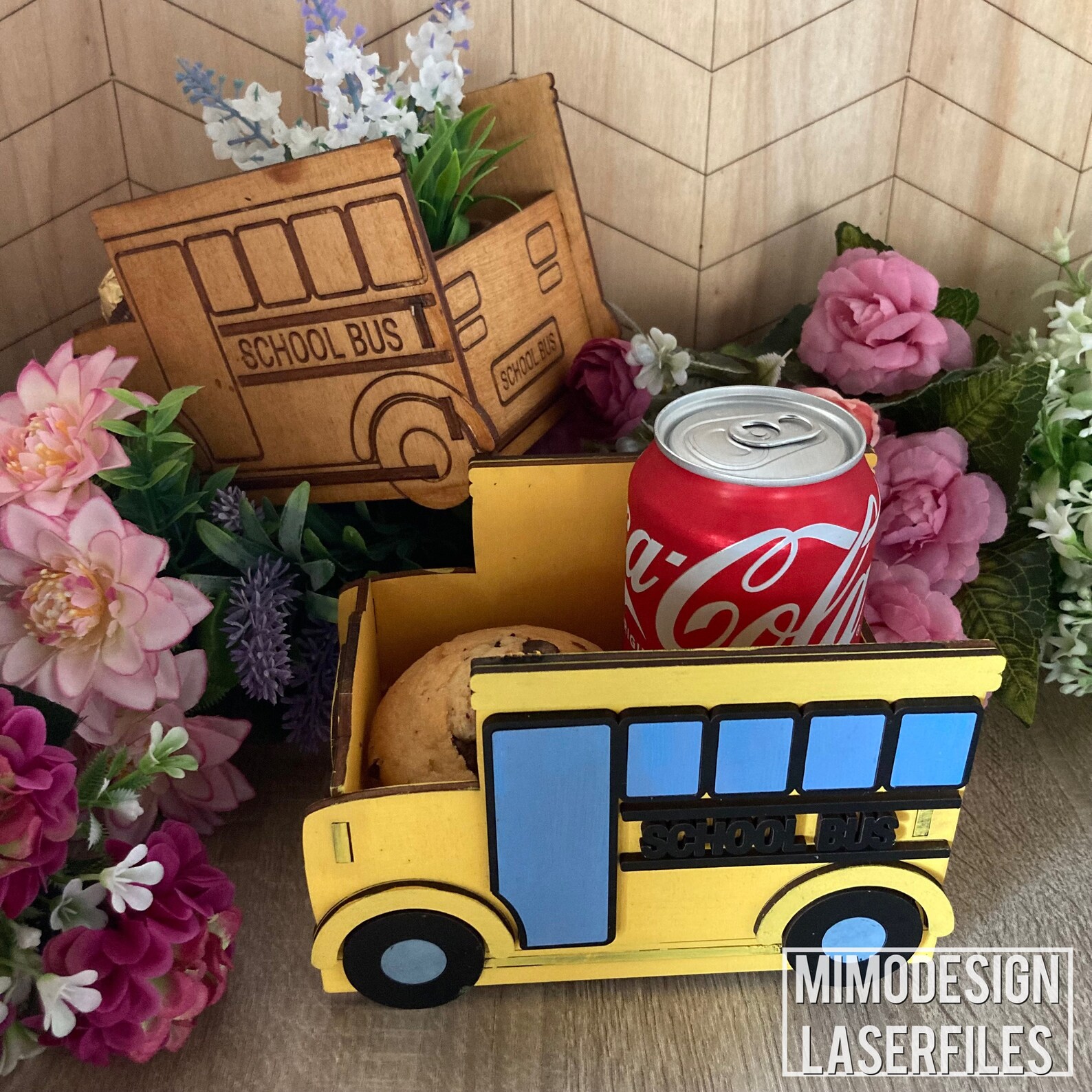 Mini School Bus Driver Gift Box Basket Crate for Personalization ...