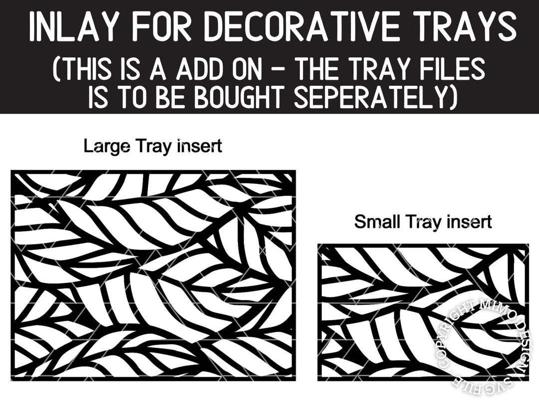 Inlay (ADD ON) for Decorative Home Decor Trays With Interchangable ...