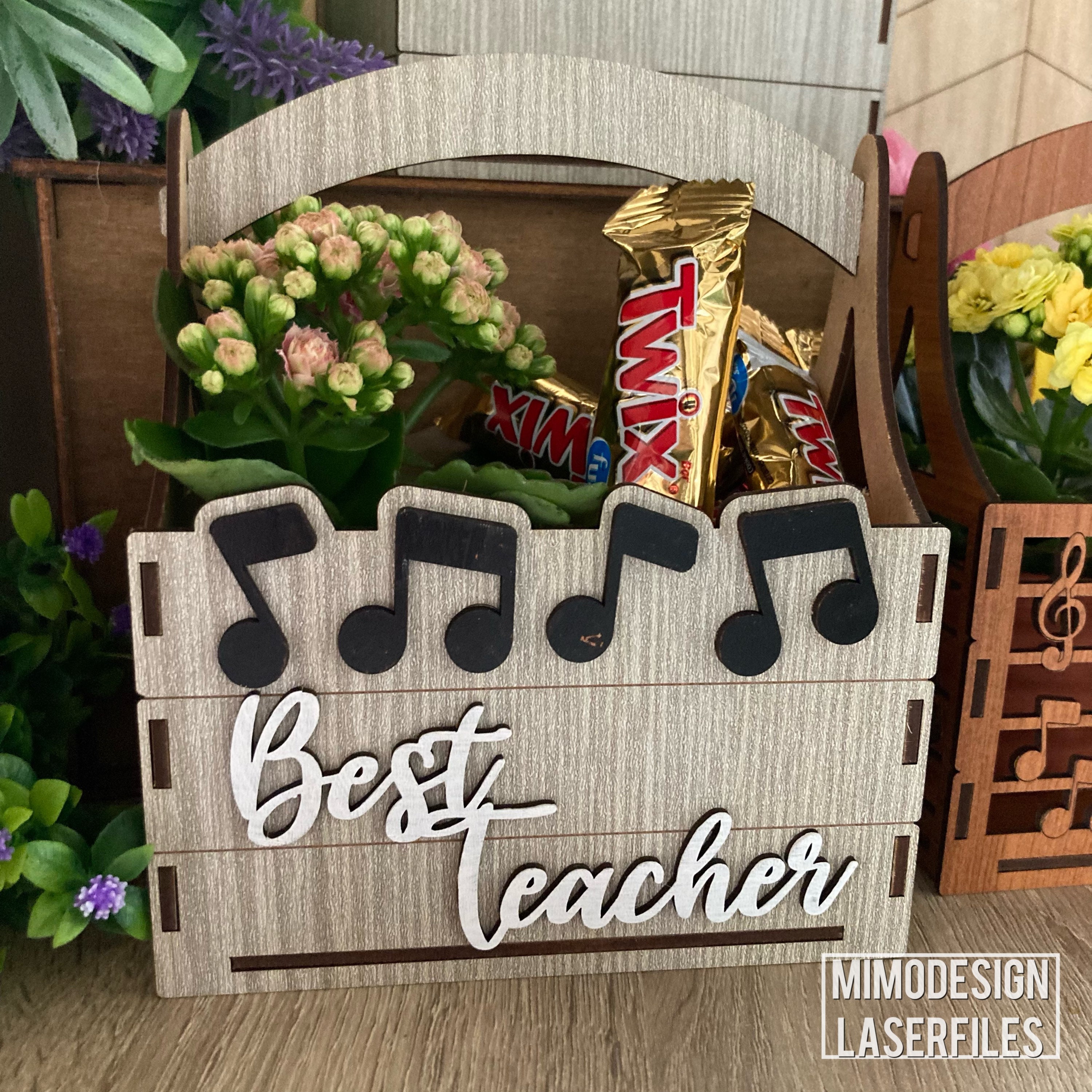 Mini Music Teachers and Patterned Gift Baskets Crates for - Etsy
