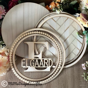 Herringbone Split Monogram Signs Bundle, 3 Fronts and Simple or Beaded ...