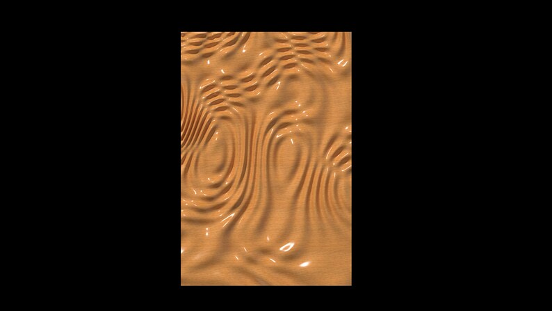 CNC Wood Relief STL File | Parametric Wave Wall Panel | 3D Carving ...