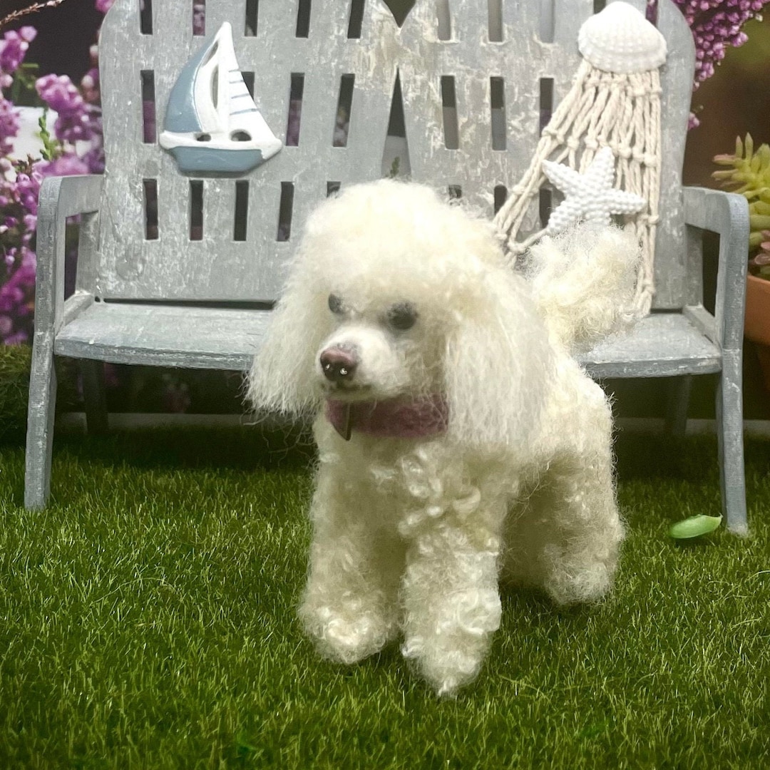 Custom Dog Replica, Felted Dog Portrait, Miniature Poodle, Dog Memorial ...