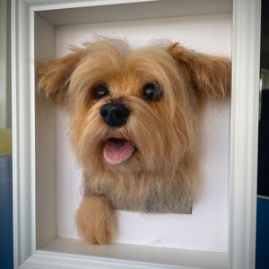 Personalized 3D Felted Dog Portrait, Commissioned Portrait , Custom Pet ...