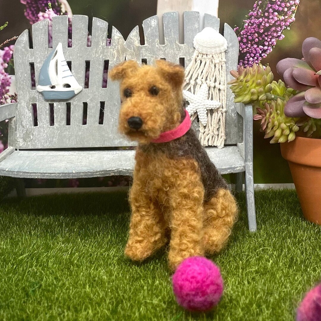 Made to Order, Dog Replica, Miniature Dog, Felt Dog, Airedale Terrier ...