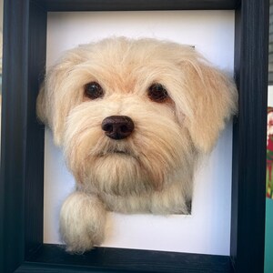 Personalized 3D Felted Dog Portrait, Commissioned Portrait , Custom Pet ...
