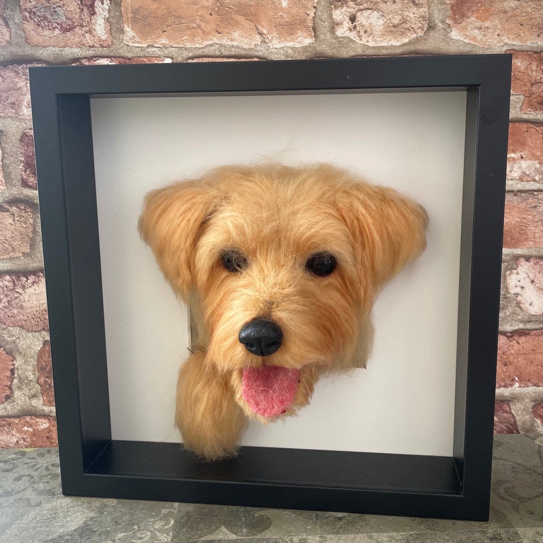 Personalized 3D Dog Portrait, Needlefelted Portrait, Custom Pet ...