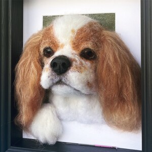 Personalized 3D Felted Dog Portrait, Commissioned Portrait , Custom Pet ...