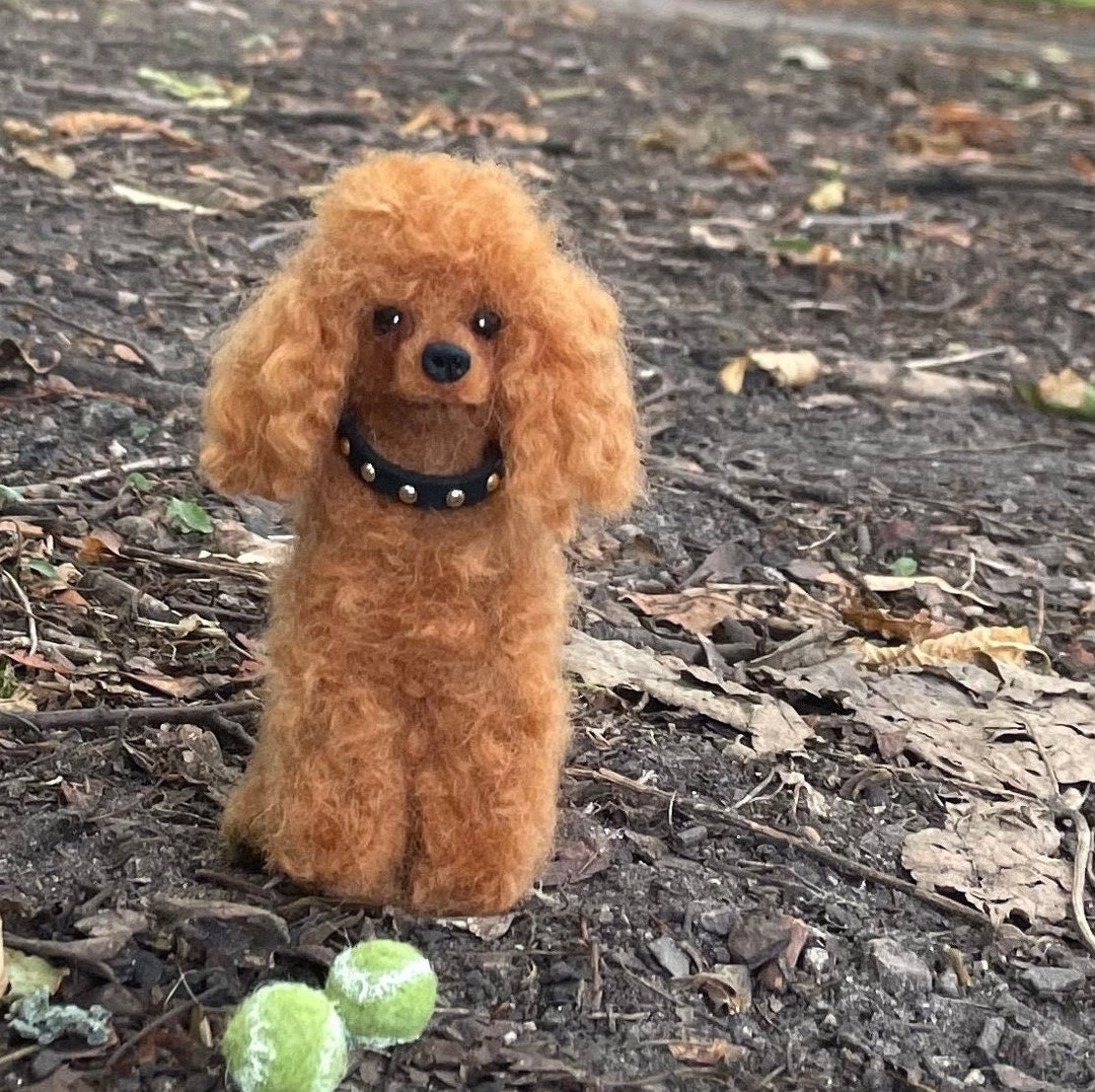 Make to Order, Dog Replica, Felted Miniature Poodle, Dog Memorial, Tiny ...