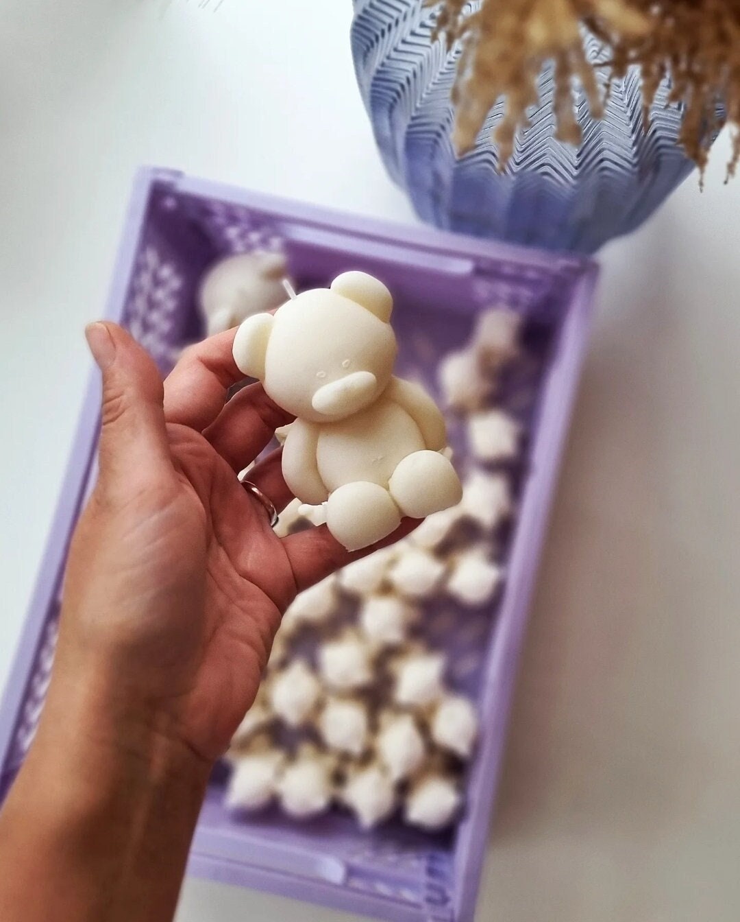 Teddy Bear Candle Mini and Big Teaddy Bear Baby Shower Candle Party ...