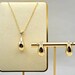 18K Solid Gold Water Drop Necklace & Earrings Set: Delicate Gold ...