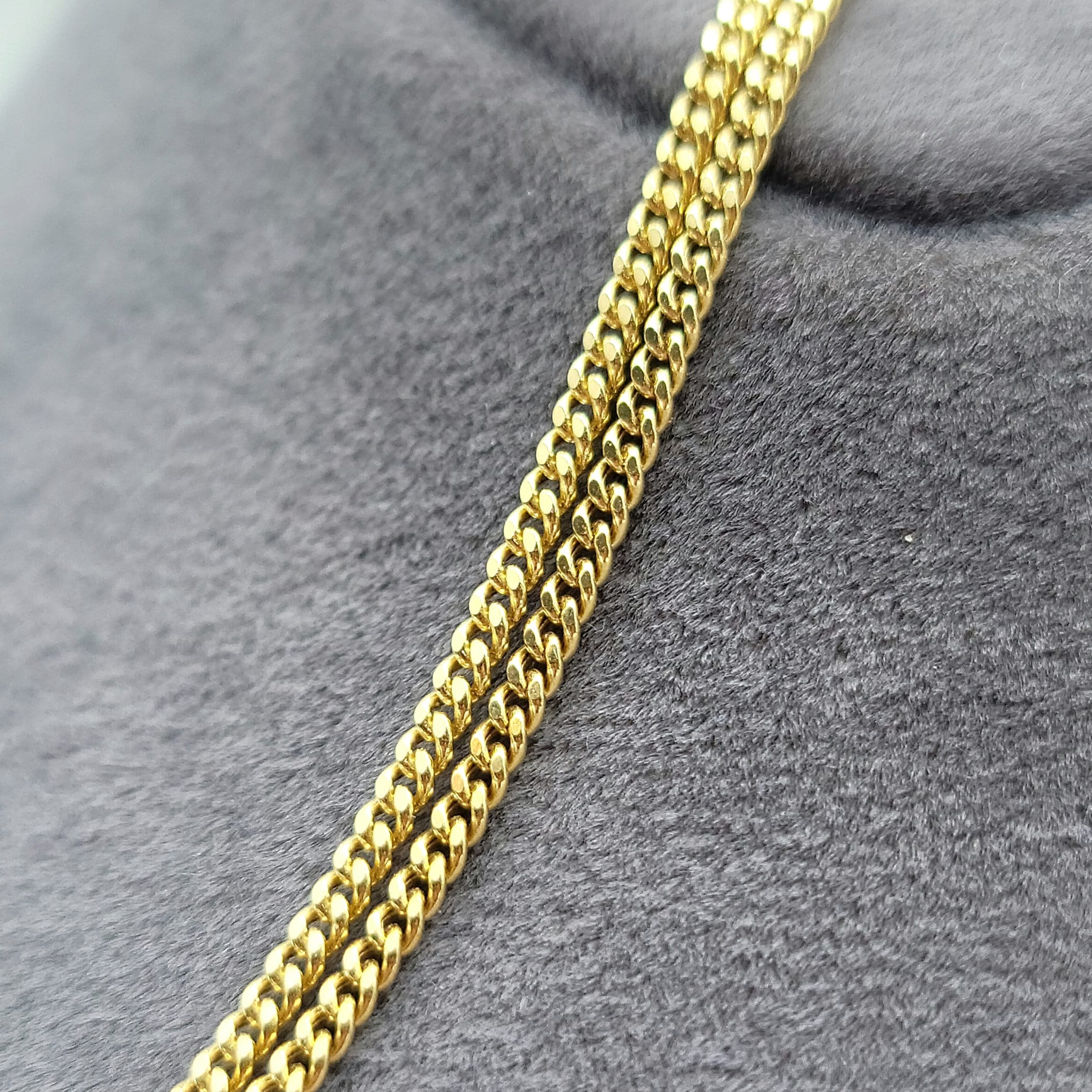 18K Solid Gold Miami Cuban Link Chain Necklace/18k Gold Yellow | Etsy