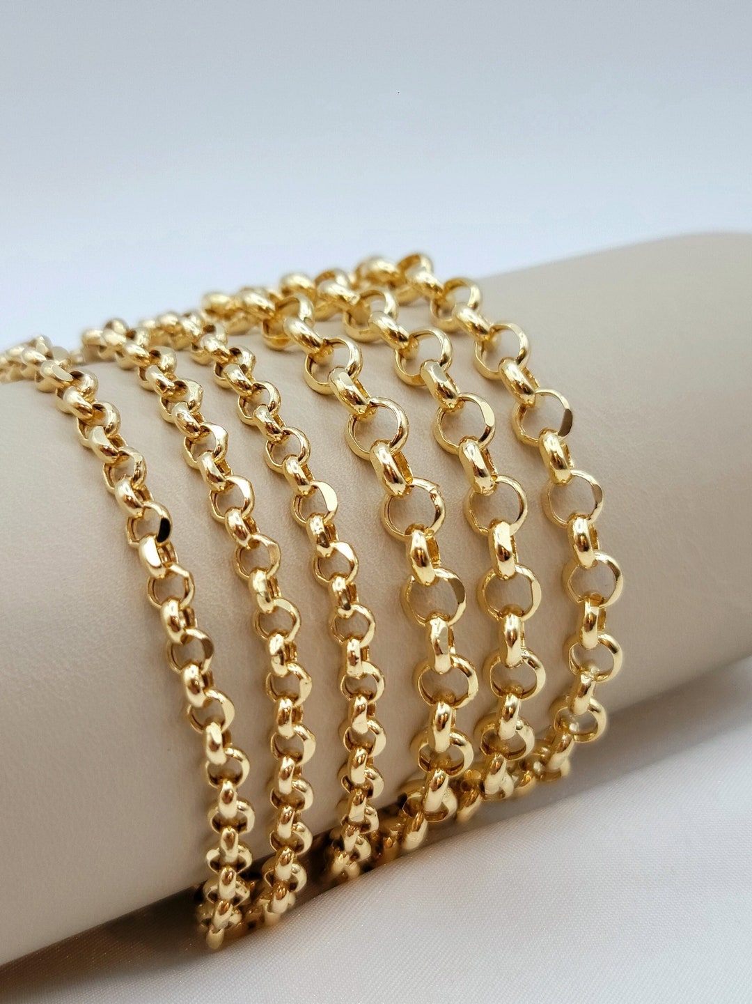 14K Solid Gold Rolo Chain Necklace Real 14K Gold Rolo Chain - Etsy 14K Solid Gold Rolo Chain Necklace Real 14K Gold Rolo Chain - Etsy