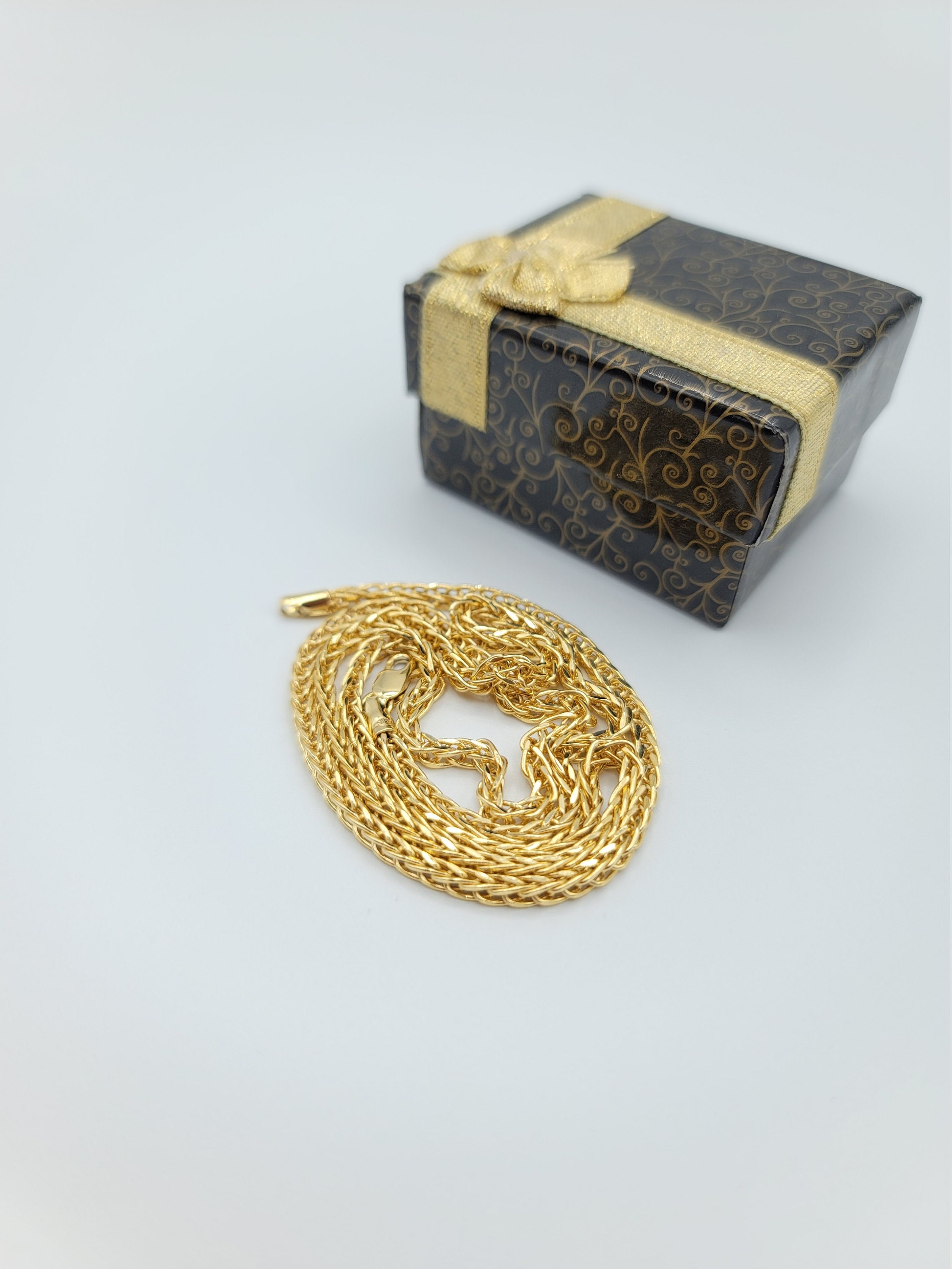 14K Solid Gold Foxtail Style Chain Gram Weight: 8.40g - Etsy