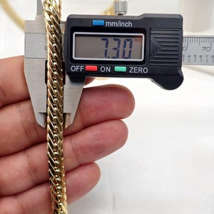 Pure 18K Solid Gold Curb Chain Necklace, 18K Solid Gold Curb Link Chain ...