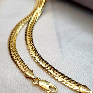 Pure 14K Solid Gold Curb Chain Necklace, 14K Solid Gold Curb Link Chain for Men/women, 5.5mm_16 ...