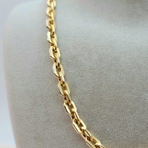 18K Solid Gold Cable Link Chain Necklace - 6.5MM Thick - Etsy