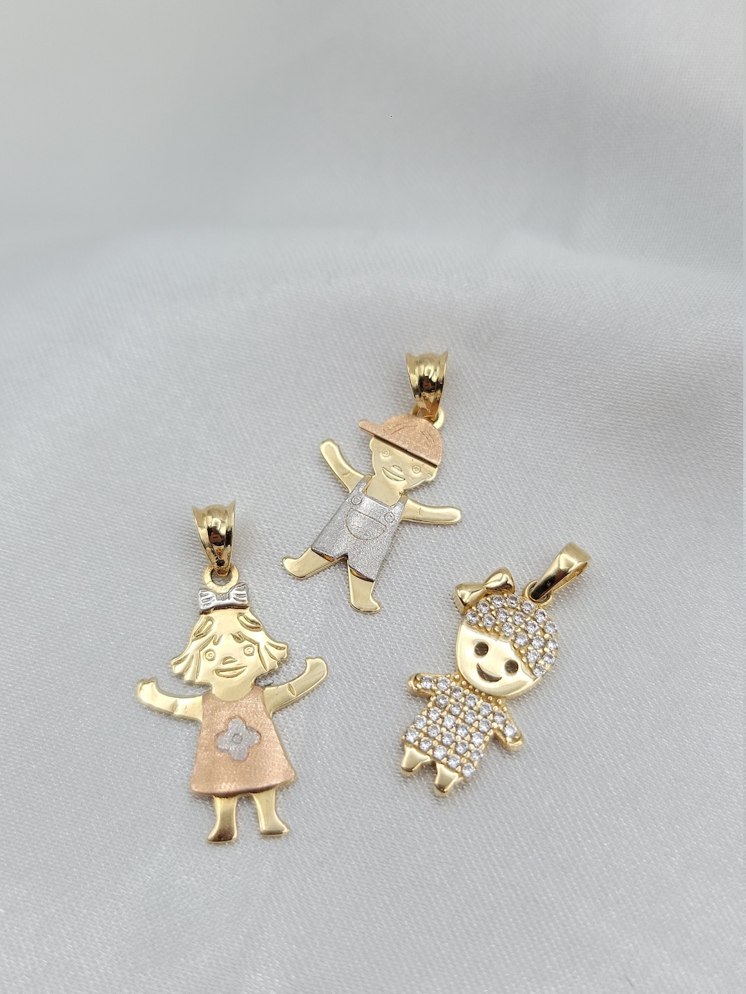 14K Solid Gold Children's Pendants, Baby Birth Gift - Etsy