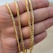 18K Solid Gold Franco Chain Necklace: Diamond-cut Round Foxtail Design ...