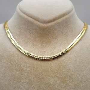 Pure 14K Solid Gold Curb Chain Necklace, 14K Solid Gold Curb Link Chain ...