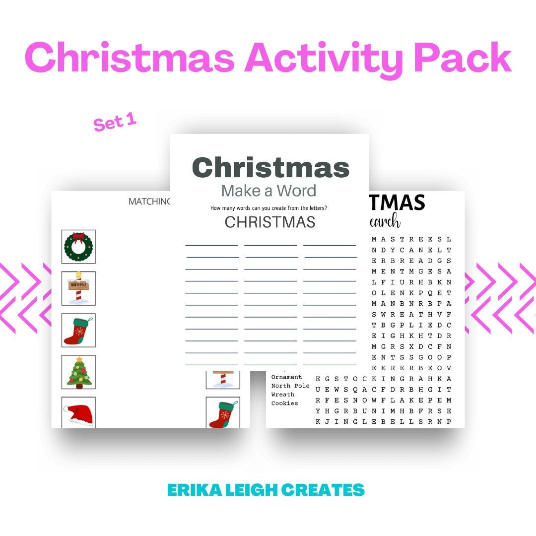 Christmas Activity Pack 1: Word Games for Festive Fun! - Etsy